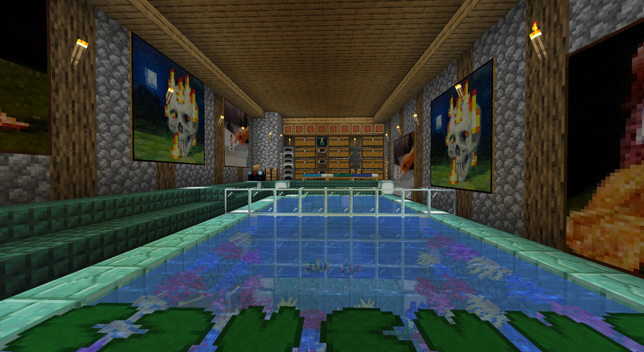 large cottage community center. Minecraft Map