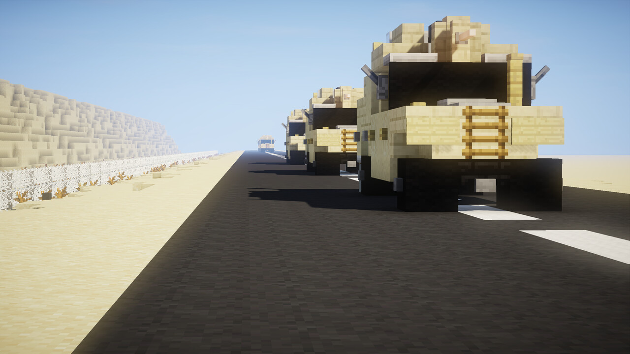 1,5:1 Humvee Browning M2, Desert + Woodland Camouflage Minecraft Map