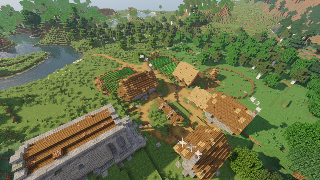 Conkordian Settlement with Temple Minecraft Map