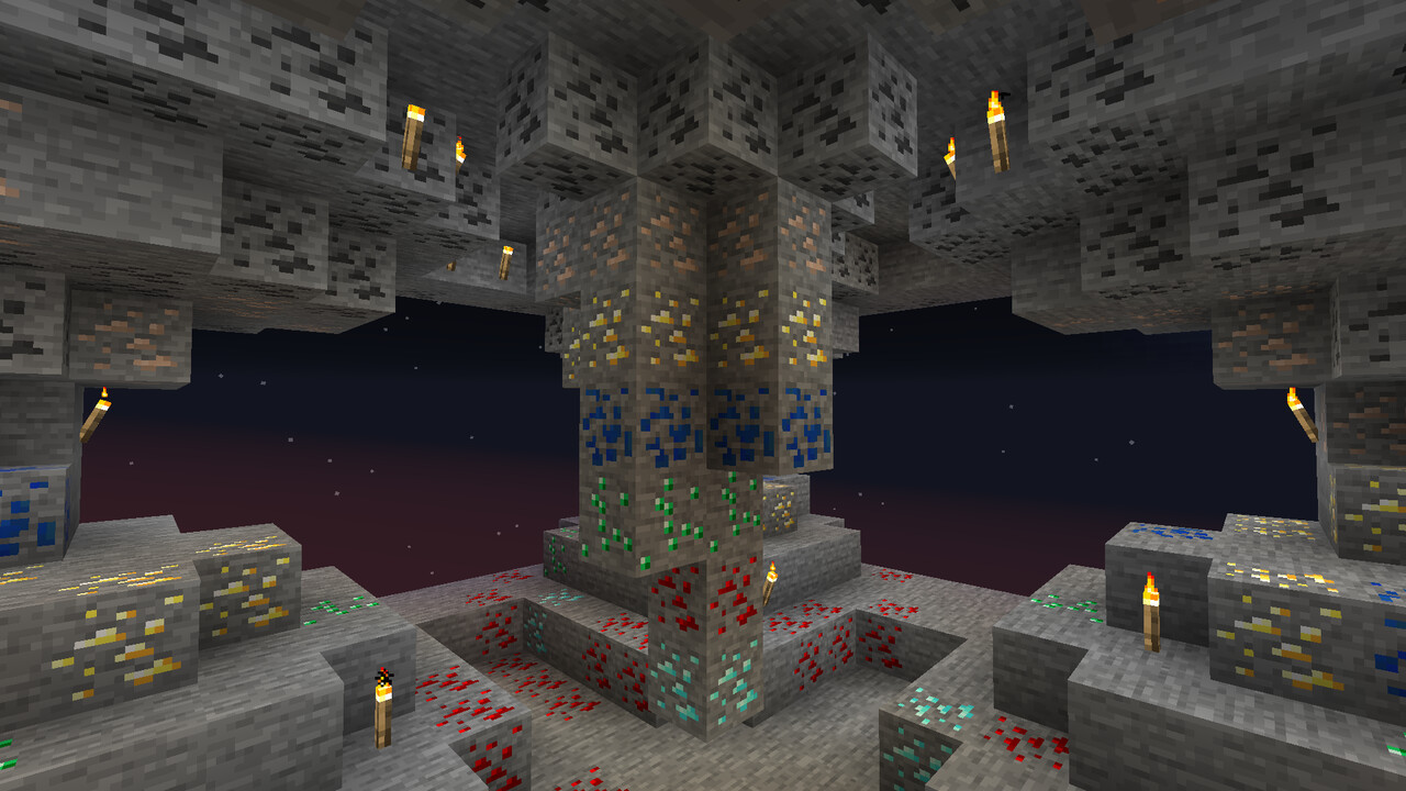 Layered (One Chunk Challenge) Minecraft Map