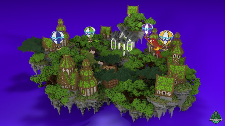 ⭐ EXCLUSIVE ⭐ SkyBlock / Hub - AliensBuilds 🏫 Minecraft Map