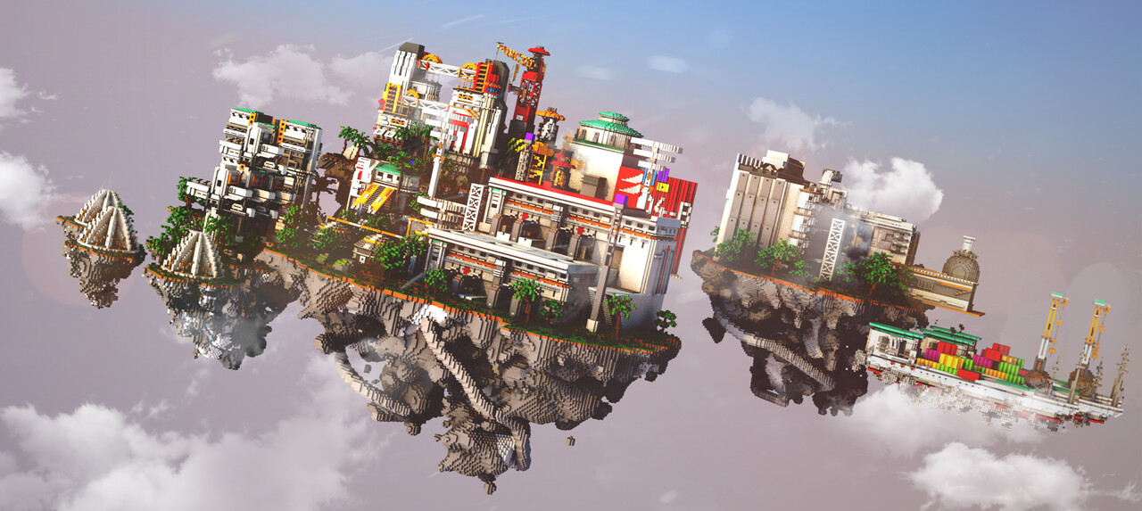 04-B | Industrial Floating Islands Minecraft Map