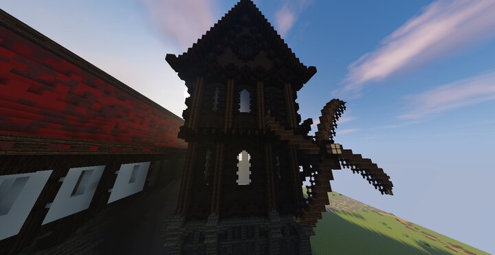 medieval steampunk-style house Minecraft Map
