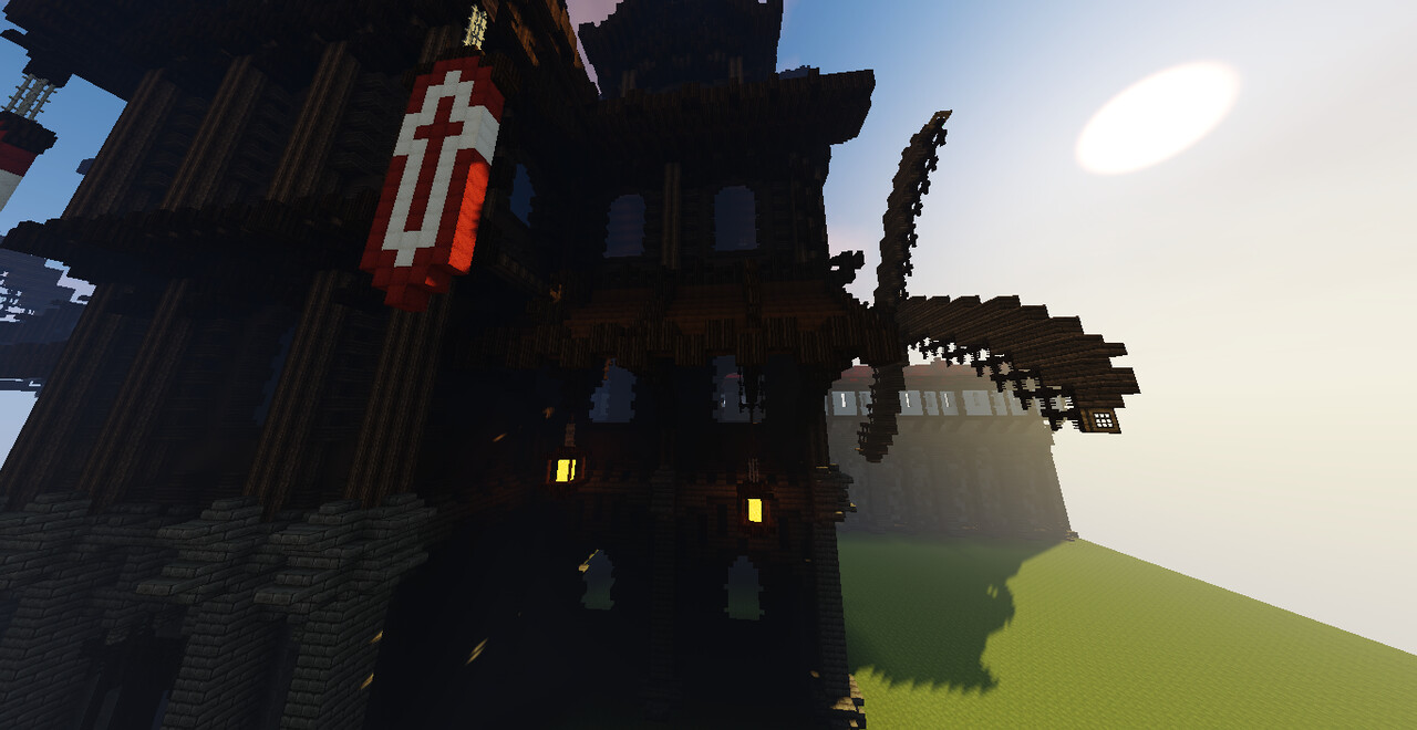 medieval steampunk-style house Minecraft Map
