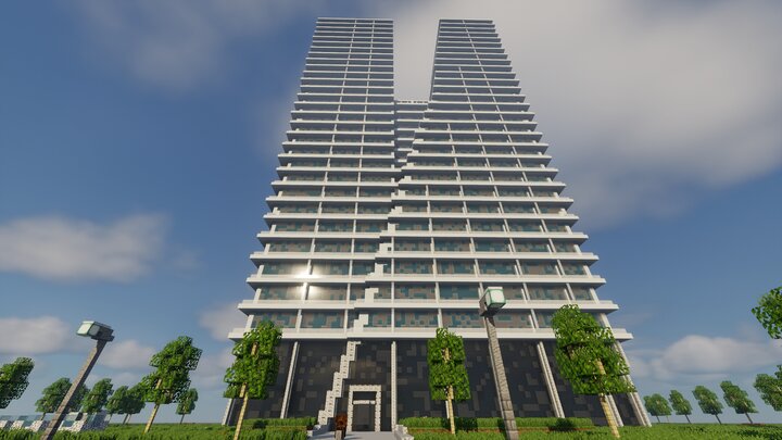 V Tower | Modern Prague Skyscraper Minecraft Map