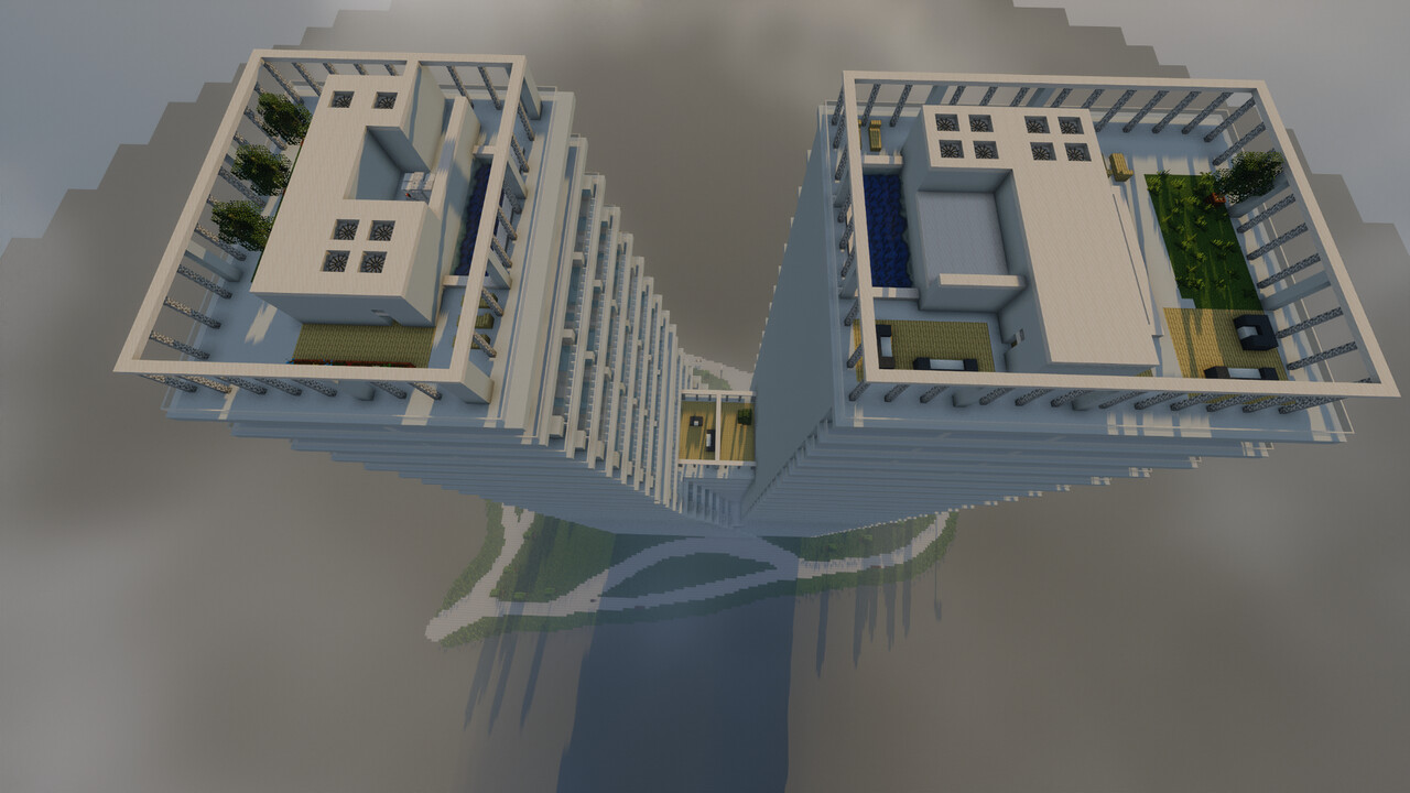 V Tower | Modern Prague Skyscraper Minecraft Map