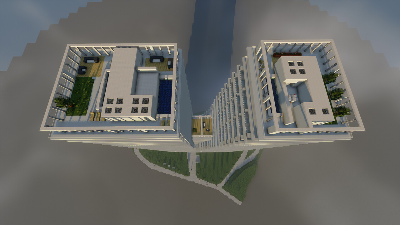 V Tower | Modern Prague Skyscraper Minecraft Map