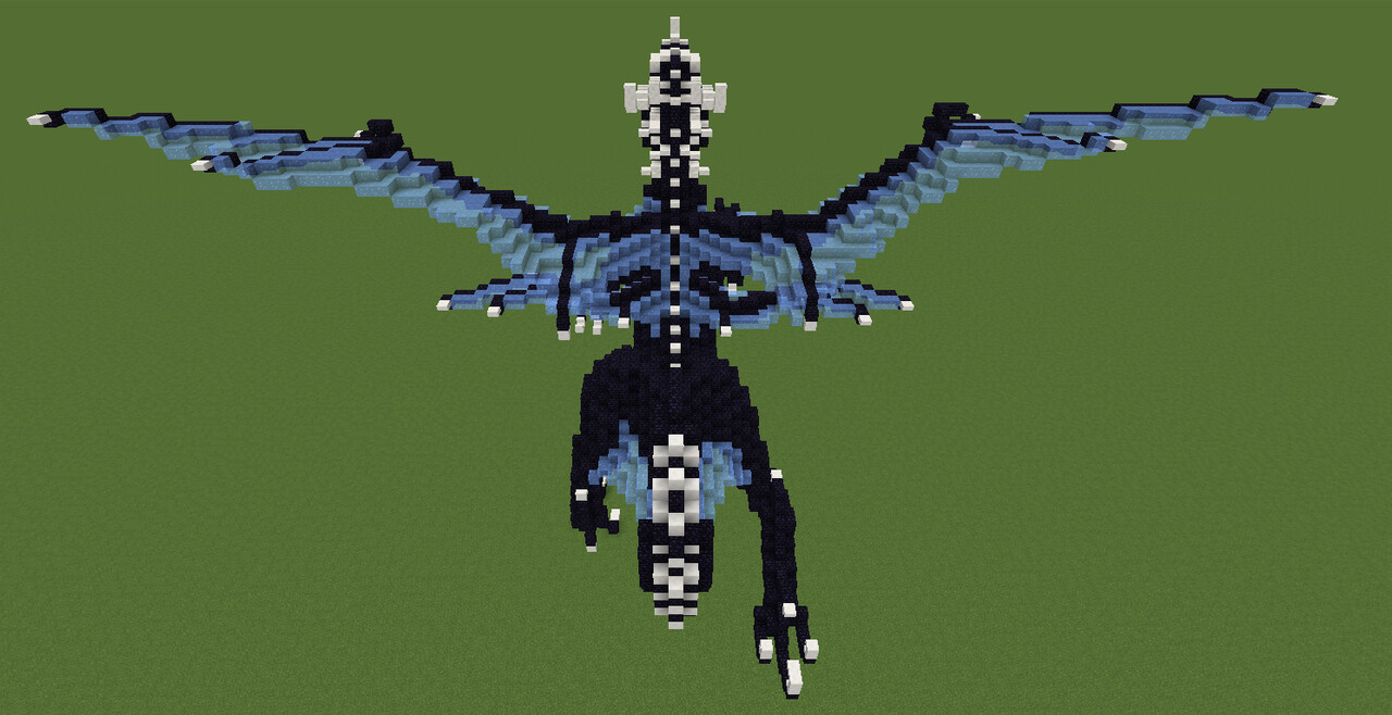 Blue and Obsidian Dragon - Take off Minecraft Map