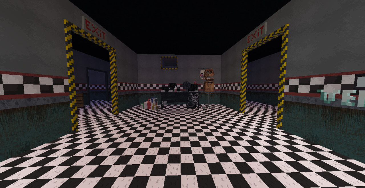 FNAF Ultimate Custom Night Little tiles and FNAF Universe mod Minecraft Map