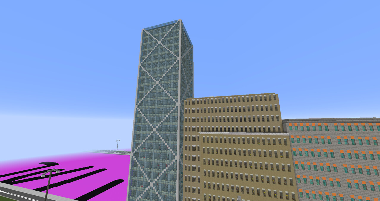 glass office skyscraper Minecraft Map