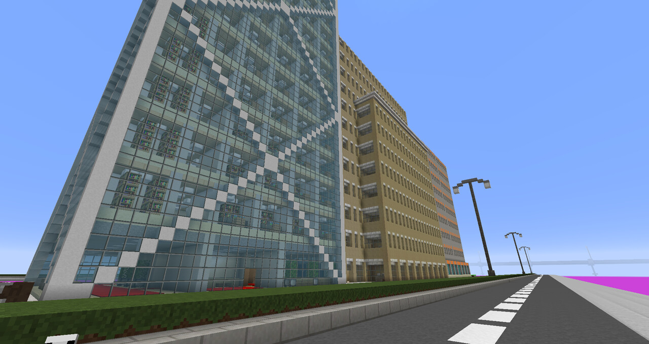 glass office skyscraper Minecraft Map