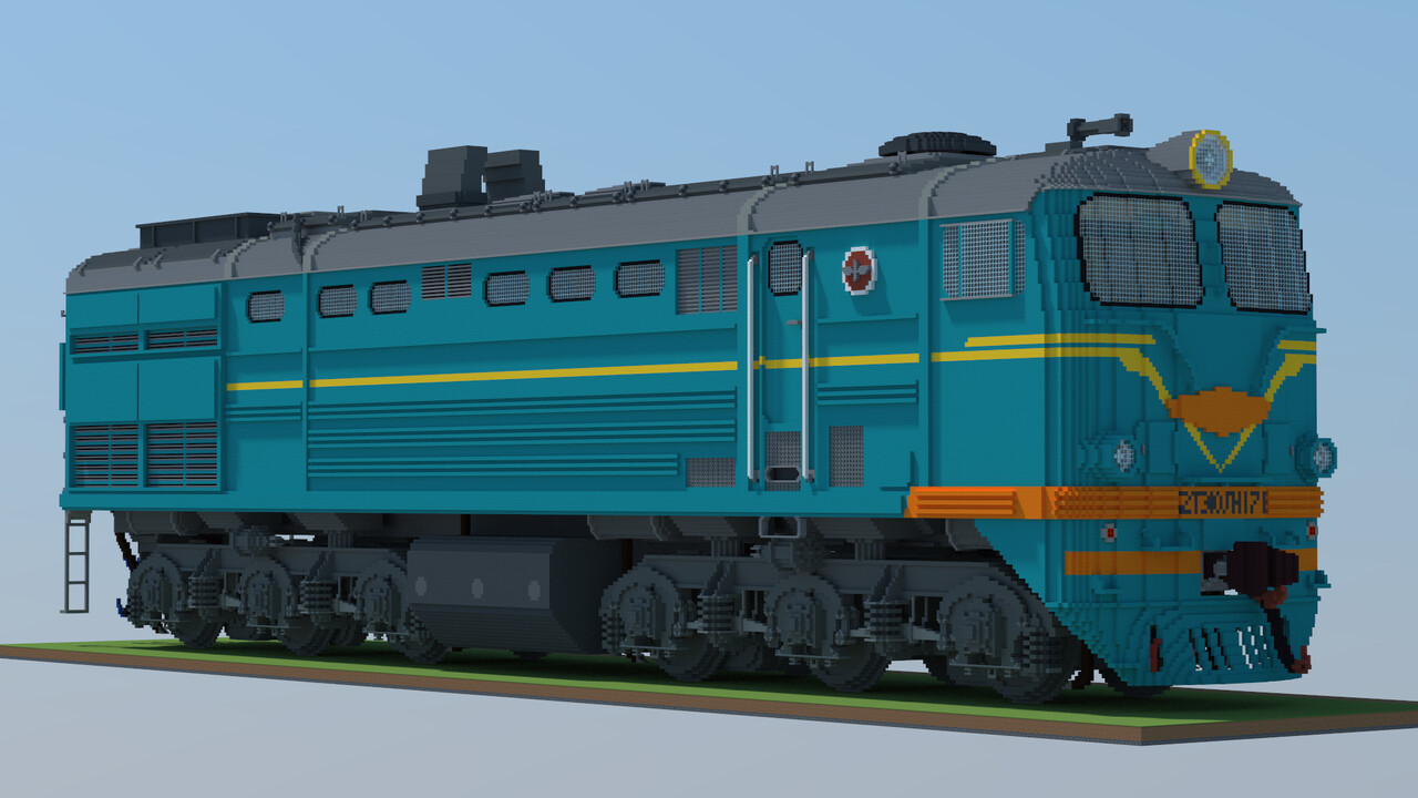 Soviet locomotives TE-series and TEM18DM Minecraft Map