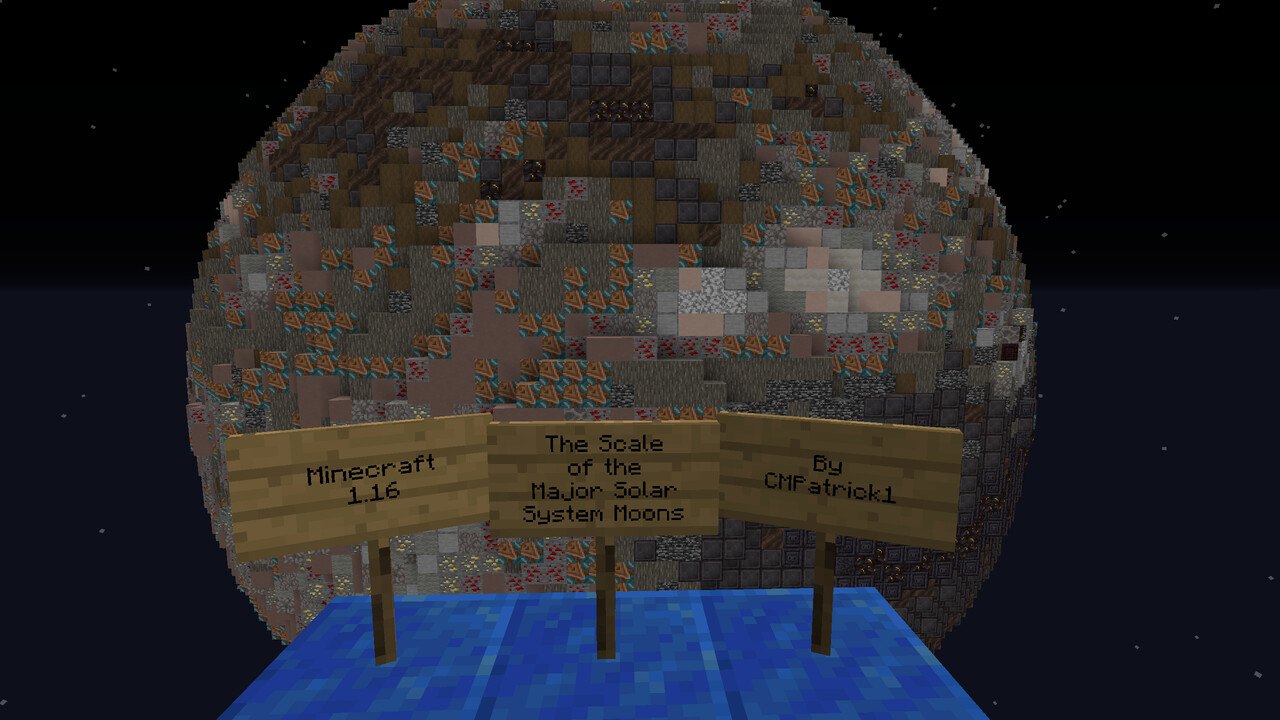 1.16 The Scale of the Major Moons in Minecraft Minecraft Map