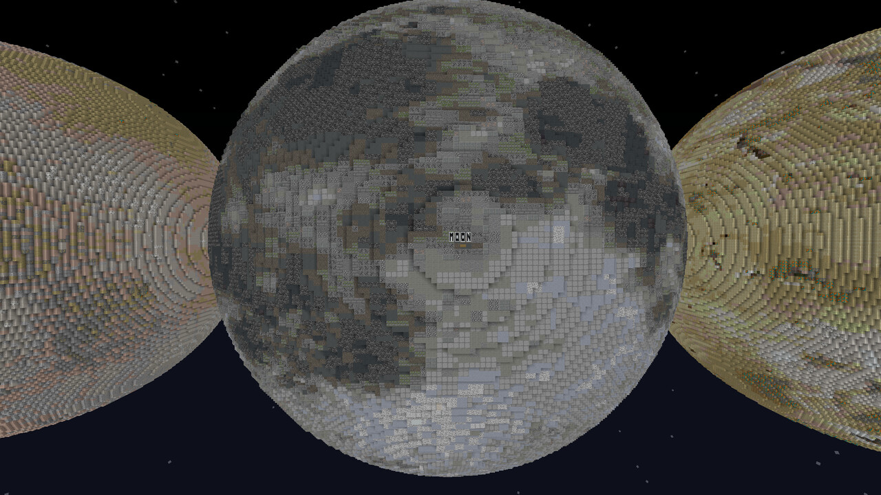 1.16 The Scale of the Major Moons in Minecraft Minecraft Map
