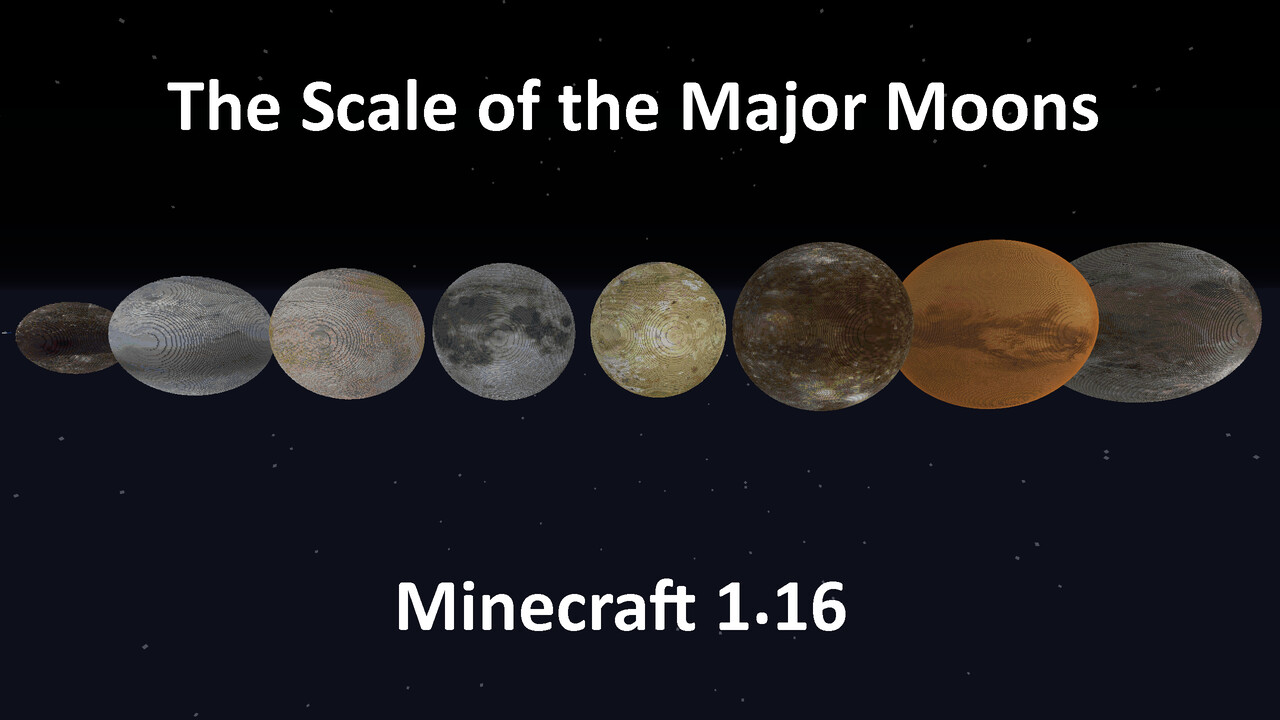 1.16 The Scale of the Major Moons in Minecraft Minecraft Map