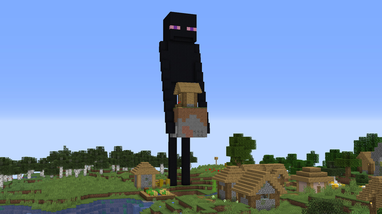 Enderman Mob Statues Minecraft Map