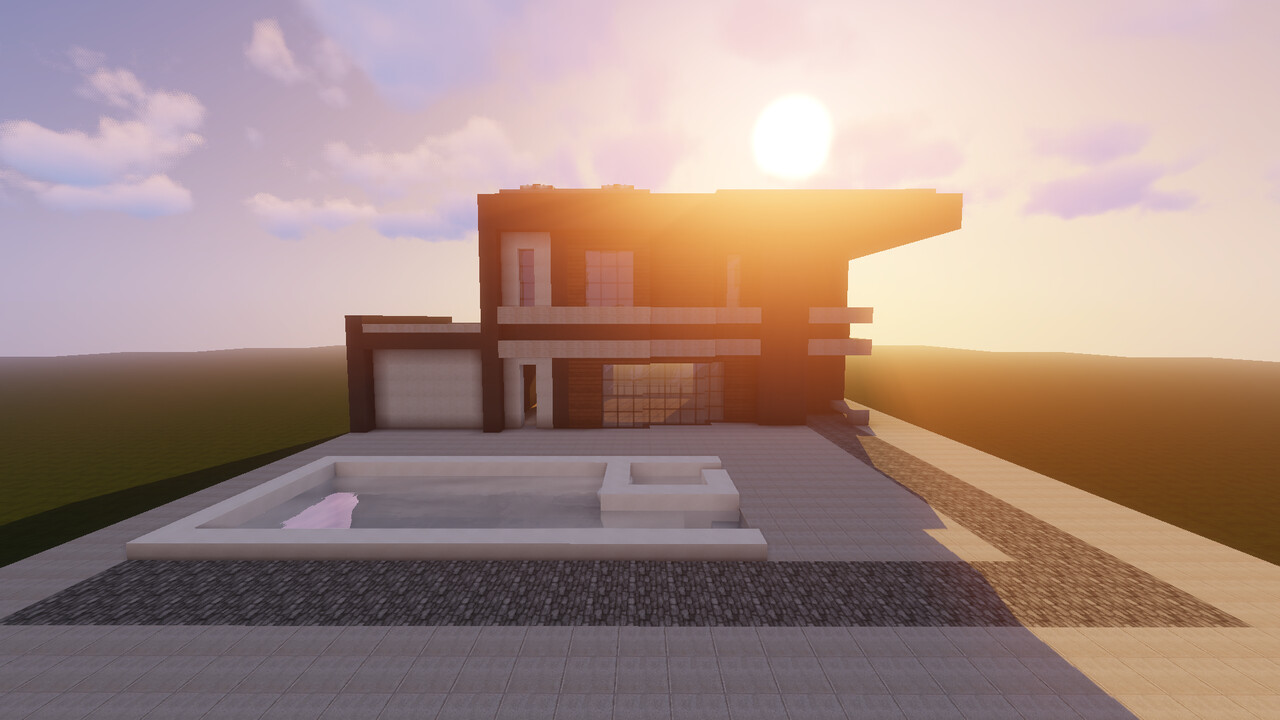 Modern House [DOWNLOAD + SCHEMATIC] Minecraft Map