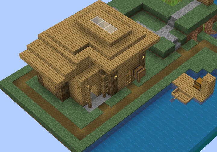 Basic but useful, beautiful and expandable survival house Minecraft Map