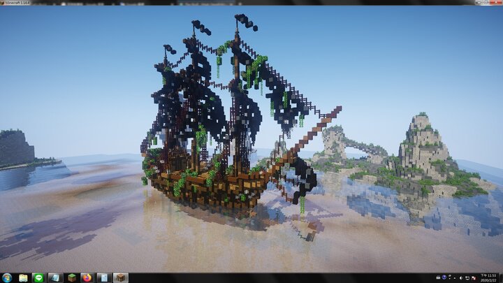 幽靈船.海島. / Ghost ship. Island. Minecraft Map