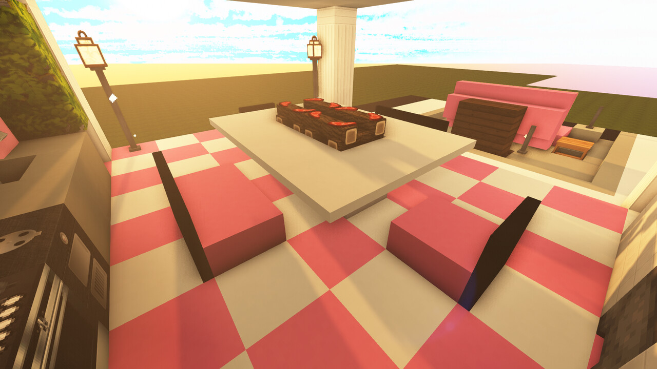 ⚒️ Minecraft : 🌸 Pink Modern Room TutorialㅣHow to Build a Pink Modern ...