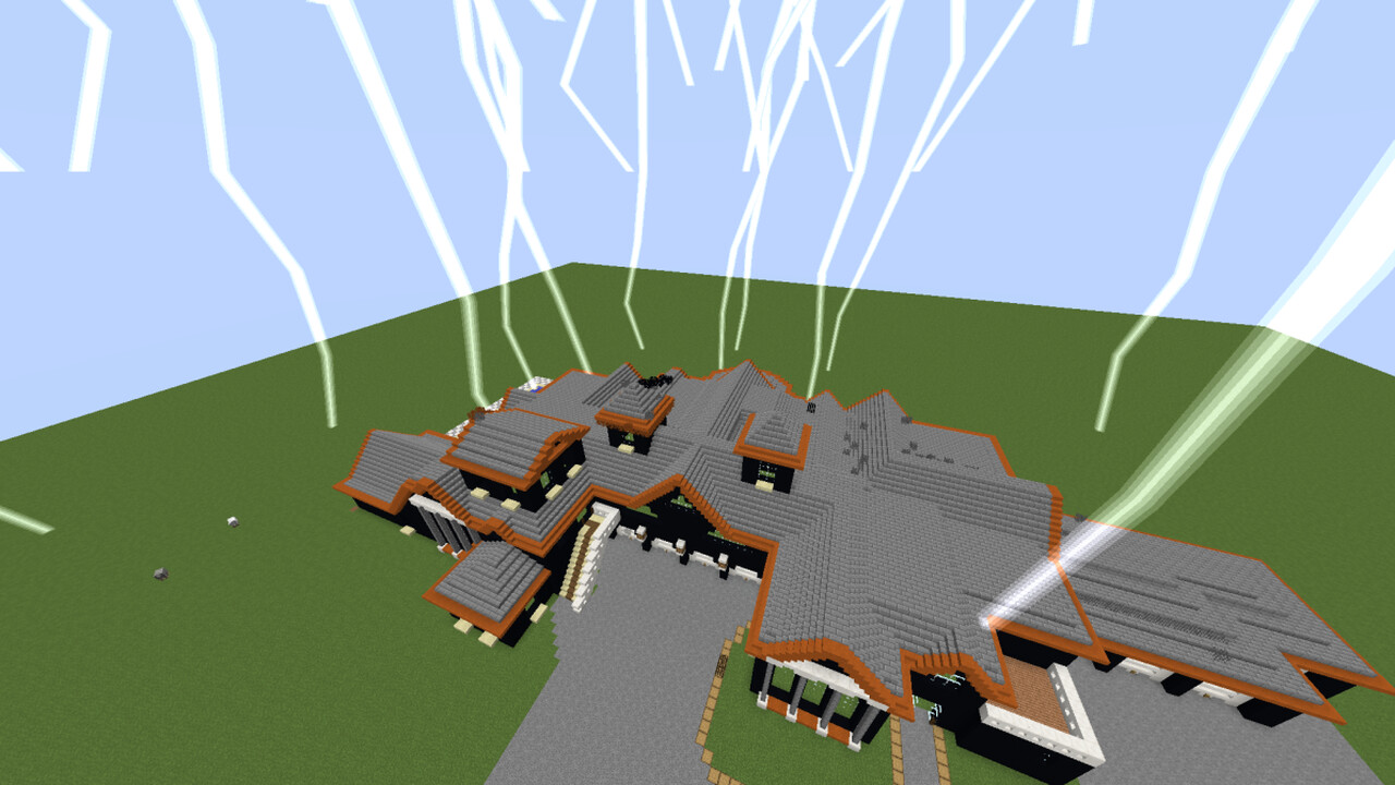 Black Concrete Suburban Mansion Minecraft Map