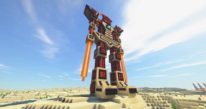 The Burning Desert - Giant robot Minecraft Map