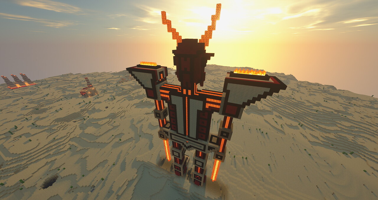 The Burning Desert - Giant robot Minecraft Map