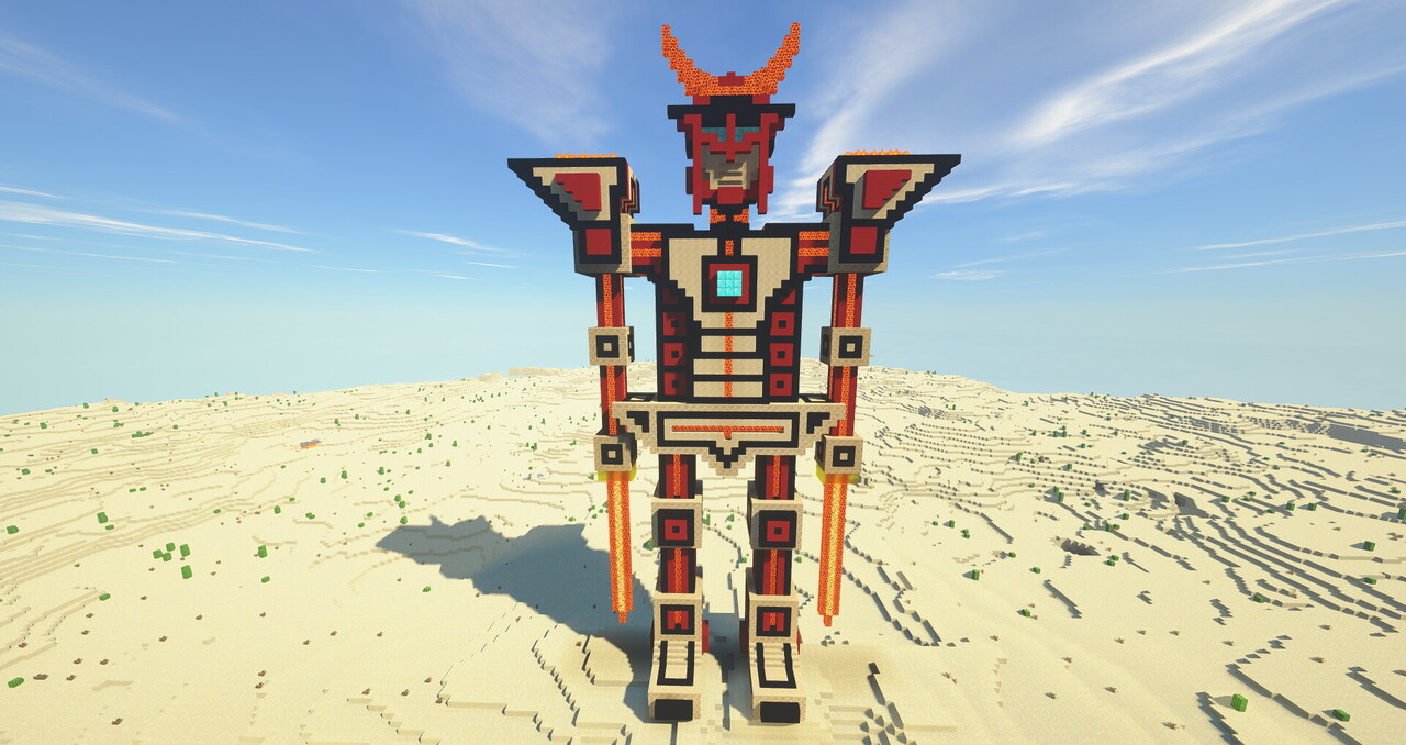 The Burning Desert - Giant robot Minecraft Map