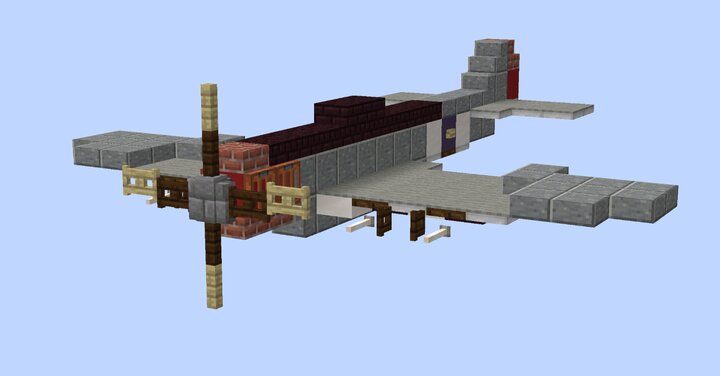 Republic P-47 Thunderbolt(1.5:1 scale) Minecraft Map