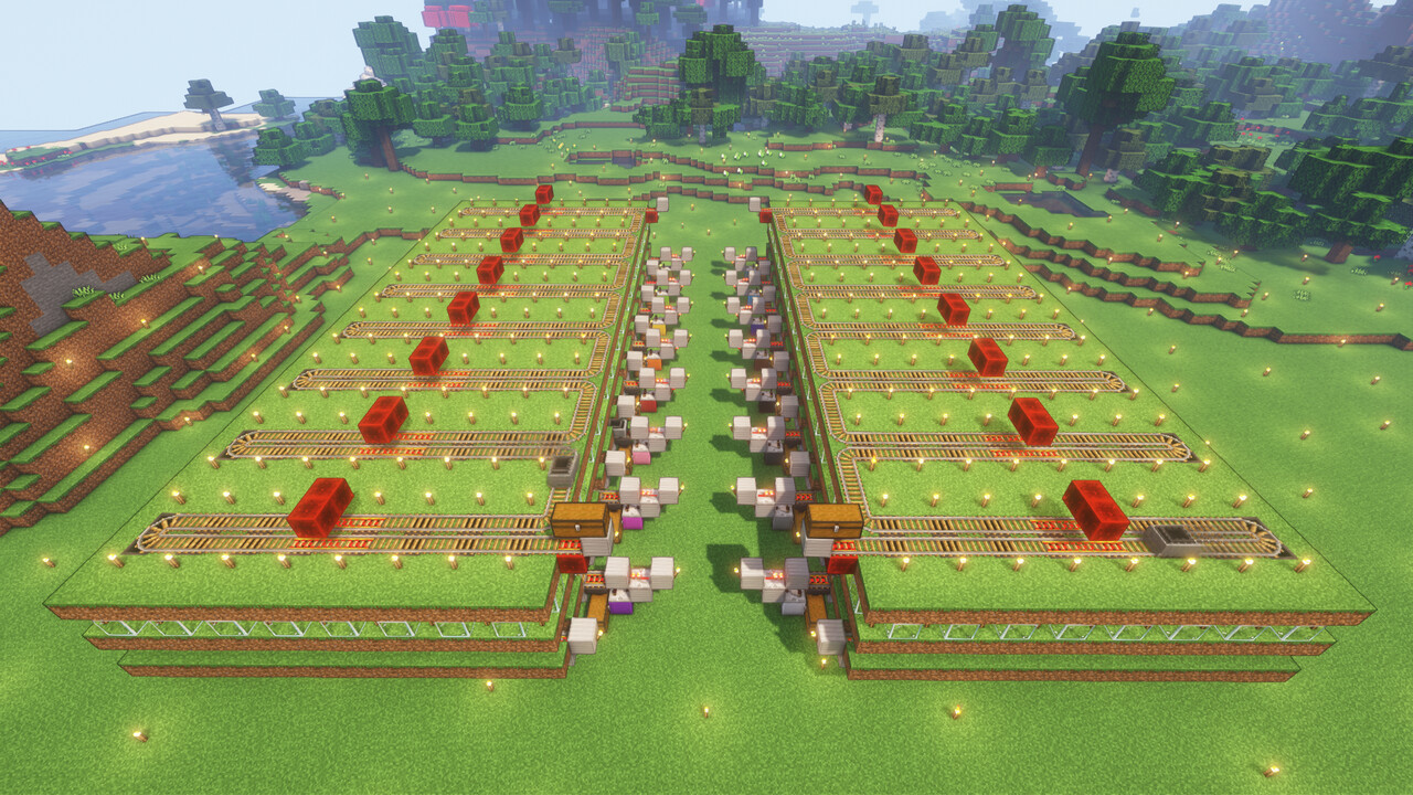 Automatic Wool Farm (16,000 wool/hour) Minecraft Map