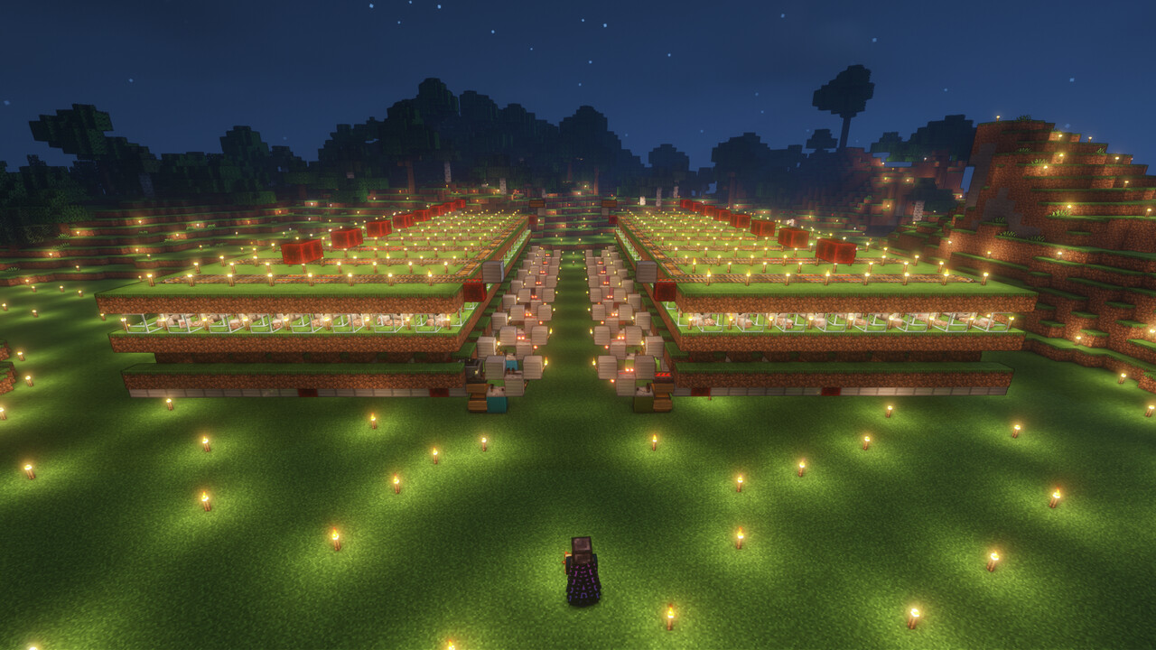 Automatic Wool Farm (16,000 wool/hour) Minecraft Map