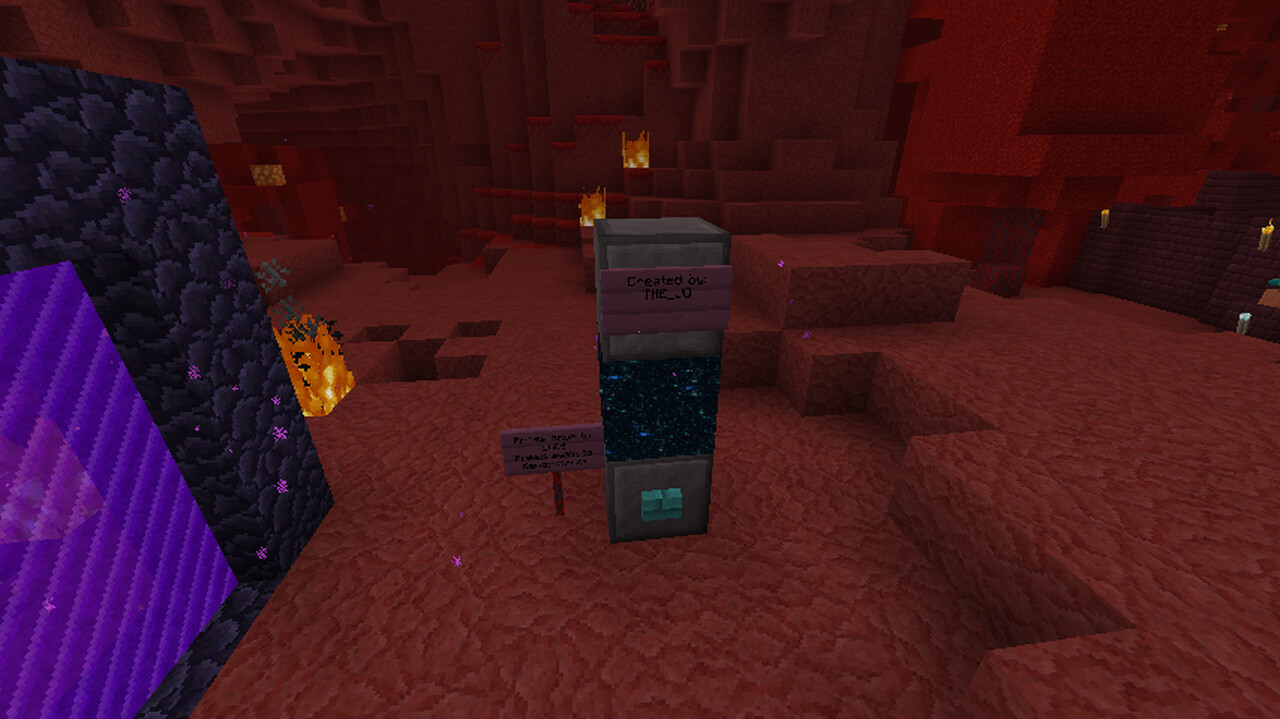 Self building command block-animated nether house Minecraft Map