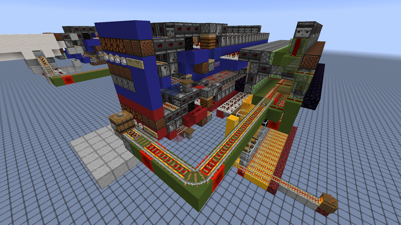 Minecart Splitter | 1-wide tilable Minecraft Map