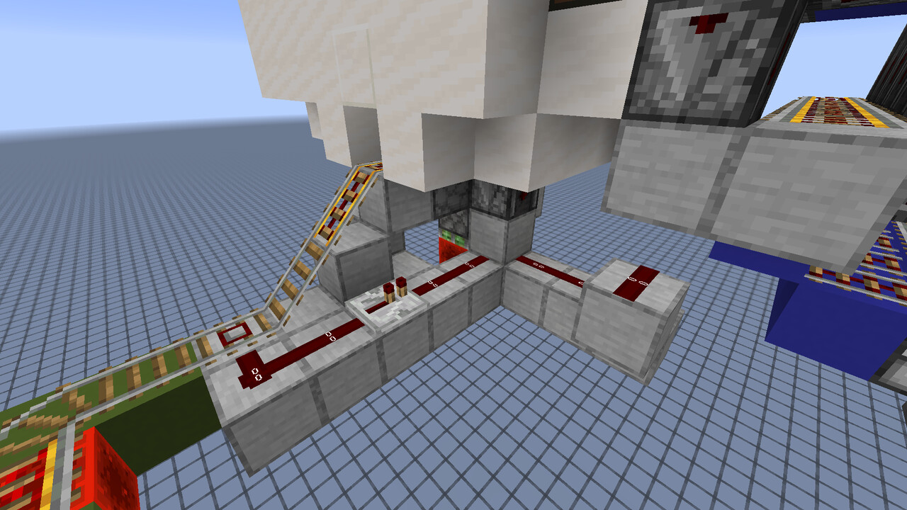 Minecart Splitter | 1-wide tilable Minecraft Map