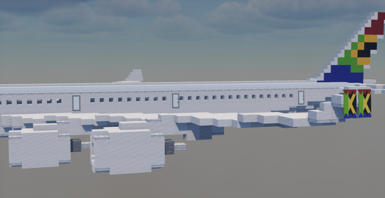 Airbus a340-600 SAA Minecraft Map