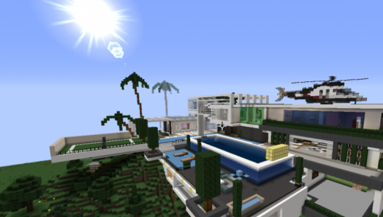 MODERN LARGE MANSION 1.16 SURVIVAL BASE Minecraft Map