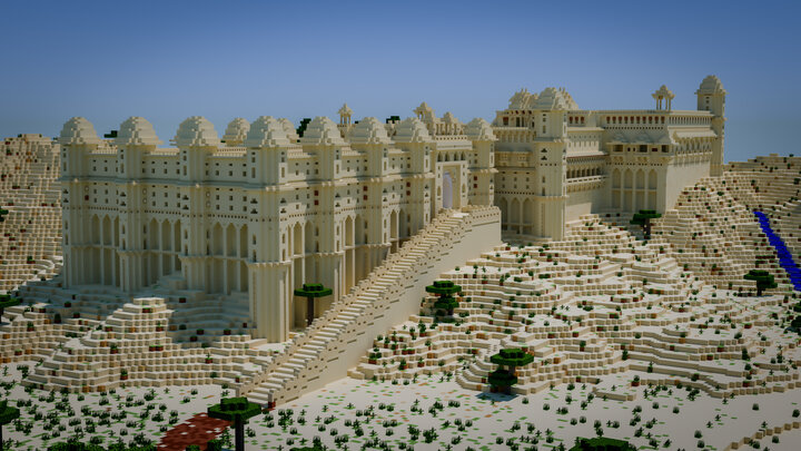 Rajasthani Fort - Amer Fort Minecraft Map