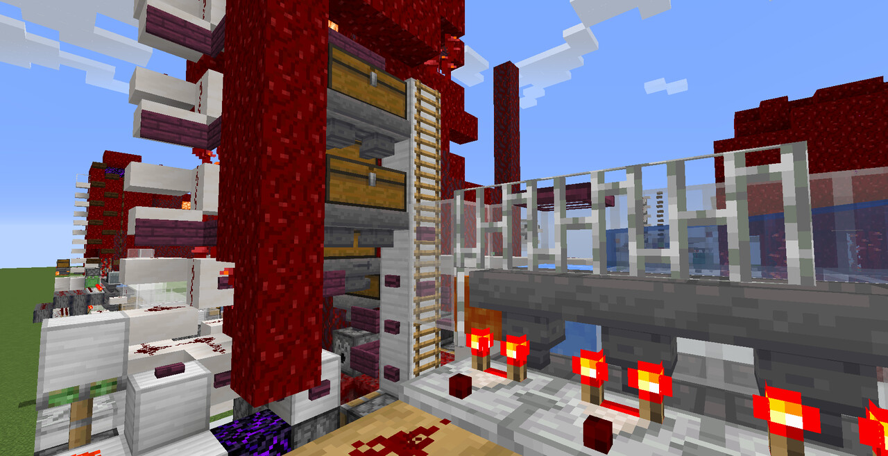 45k/Hour Crimson/Warped Stem Farm Minecraft Map