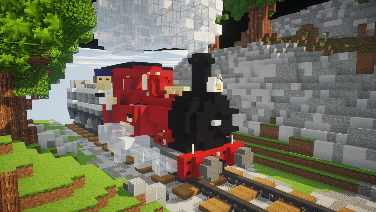Dolgoch Steam Locomotive 4:1 Scale Minecraft Map