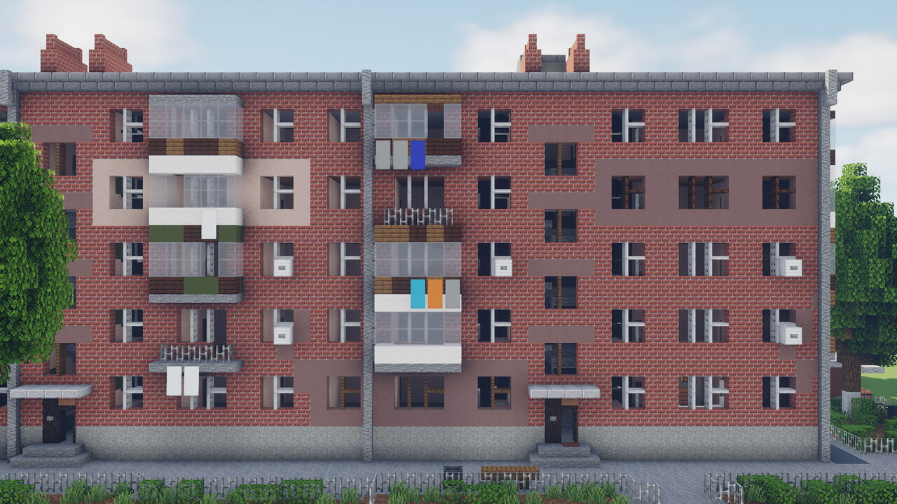 Soviet Communal Apartment Building [Full Interior] - Taganrog, Russia Minecraft Map