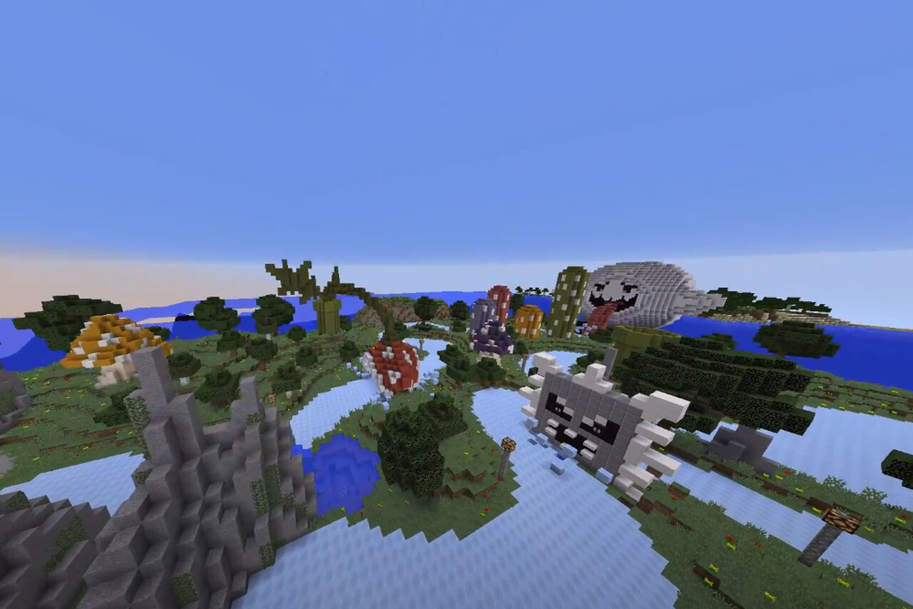 Mario Themed Boat Race Minecraft Map