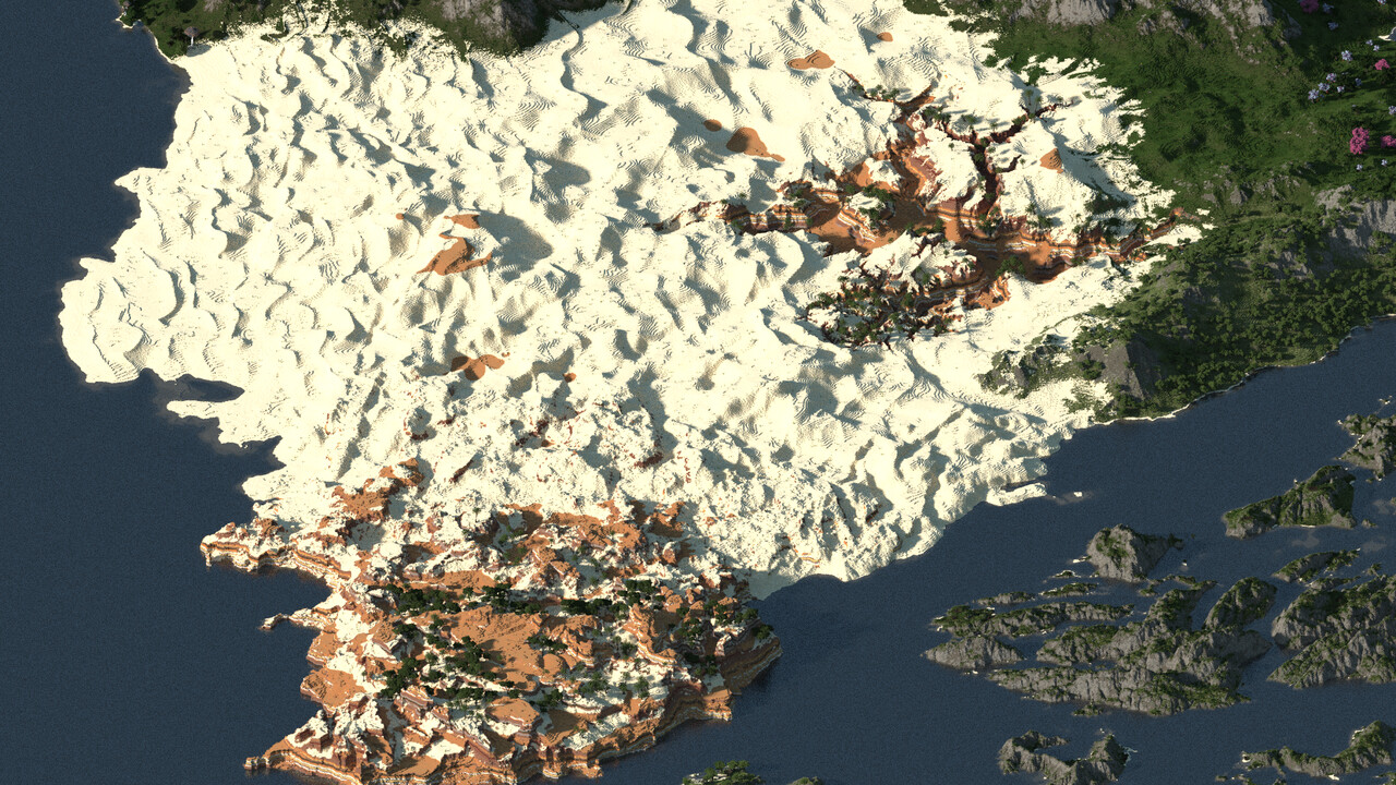 Light fantasy world - 5000x5000 Minecraft Map