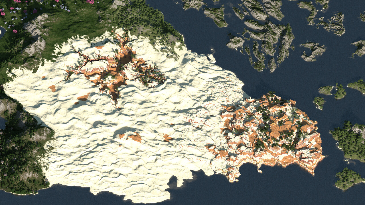 Light fantasy world - 5000x5000 Minecraft Map