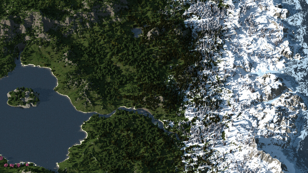 Light fantasy world - 5000x5000 Minecraft Map