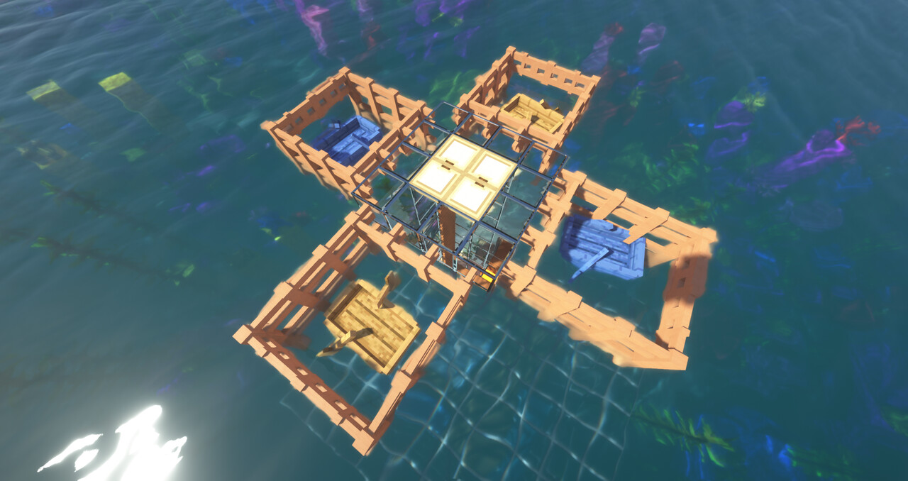 Underwater house in the coral reef Minecraft Map