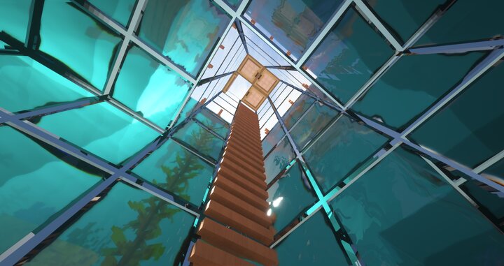 Underwater house in the coral reef Minecraft Map