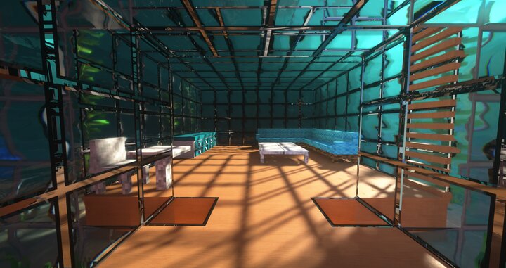 Underwater house in the coral reef Minecraft Map