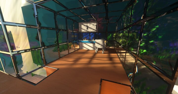 Underwater house in the coral reef Minecraft Map