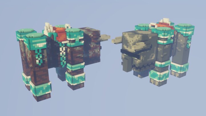 Ravager Mob Statues Minecraft Map