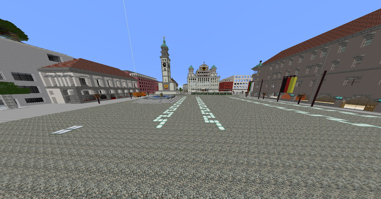 Augsburg Bayern Bavaria Deutschland Rathausplatz Minecraft Map